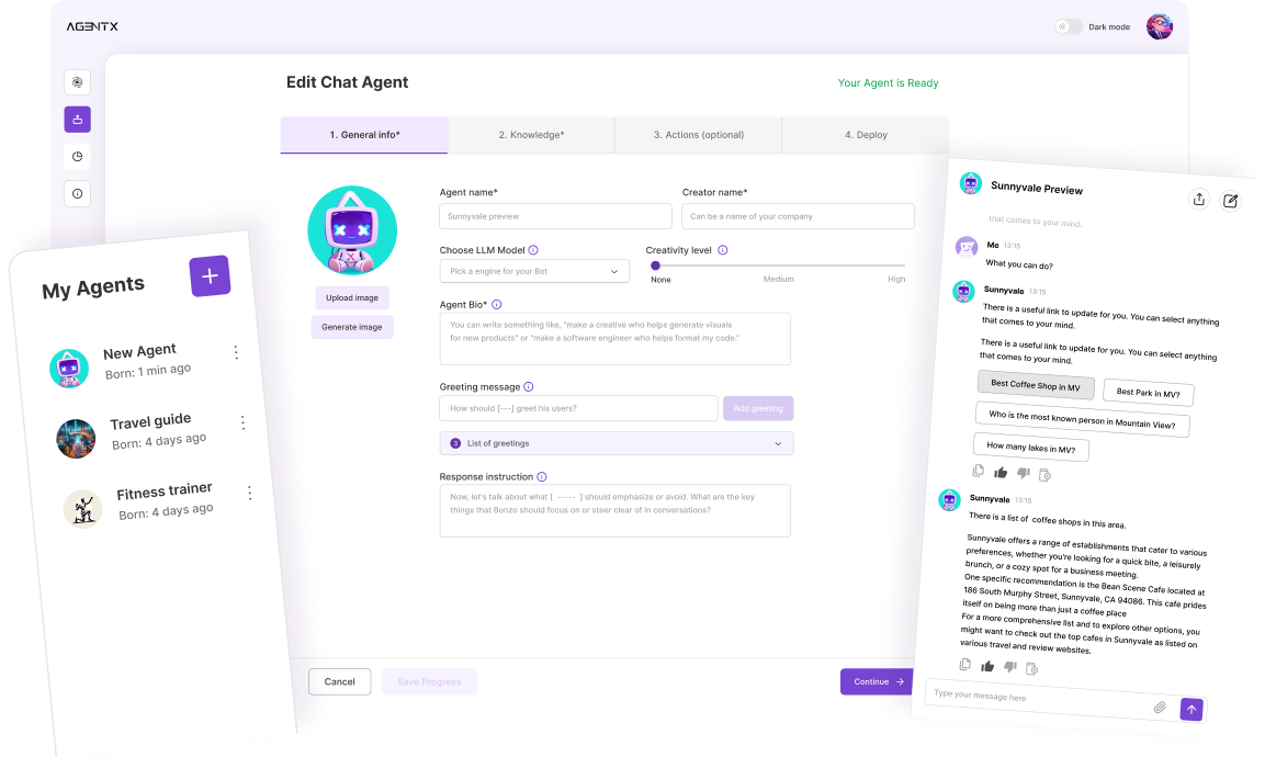 AgentX - AI Agent Chatbot Build Platform